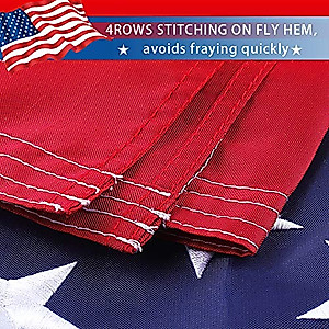 Freefy American Flag 2.5x4 ft - Embroidered Stars,Sewn Stripes,Nylon,UV Protected,Brass Grommets,Perfect for Indoor/Outdoor Use US USA Flags.