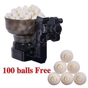 Table Tennis Robot Ping Pong Ball Machine S101 Automatic Table Tennis Machine for Training with 40mm+ Table Tennis Balls by Suz