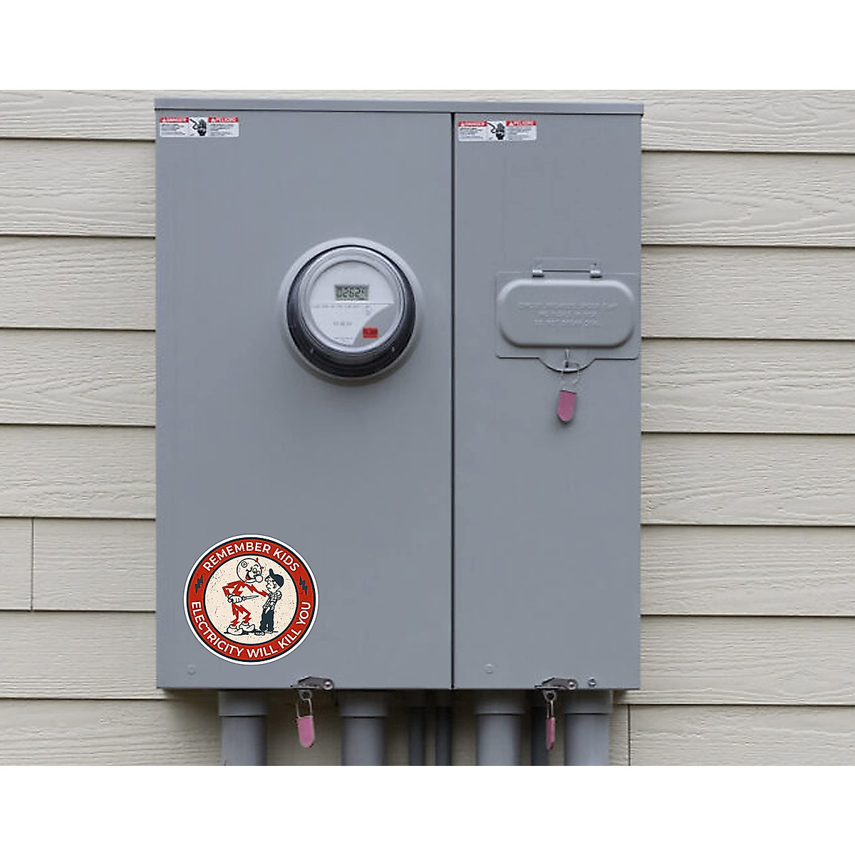 IMPERIAL VIBES - Remember Kids Electricity Will Kill You Sticker – Vinyl Decal for Window – Removable Waterproof Sticker for Van Bumper – Useable Indoor & Outdoor – Easy use for Car, Van, & SUV–Imp 10