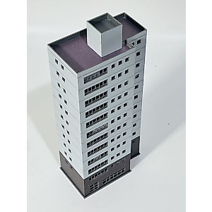BENME N Scale Train Railroad Scene White City Apartment Building - 1:160