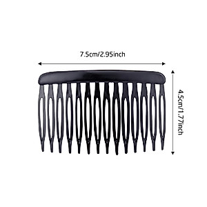 Lawie 30 Pack Clear Black Brown Small Plastic Side Hair Comb With Teeth Hairpins Grips for Women Bridal Wedding Veil Decorative Headpiece French Twist Updo Bun Accessories