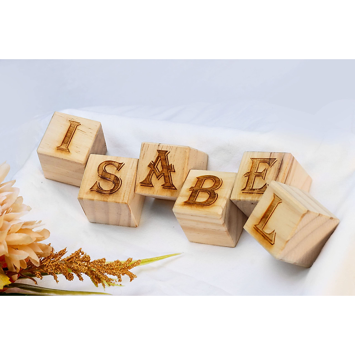 Custom Wooden Name Sign, Nursery Name Sign, Personalized Nursery Décor, Custom Name Wooden Blocks, Wooden Name Signs for Nursery, Montessori Décor Engraved on Solid Wood, Nursery Name Wood Blocks