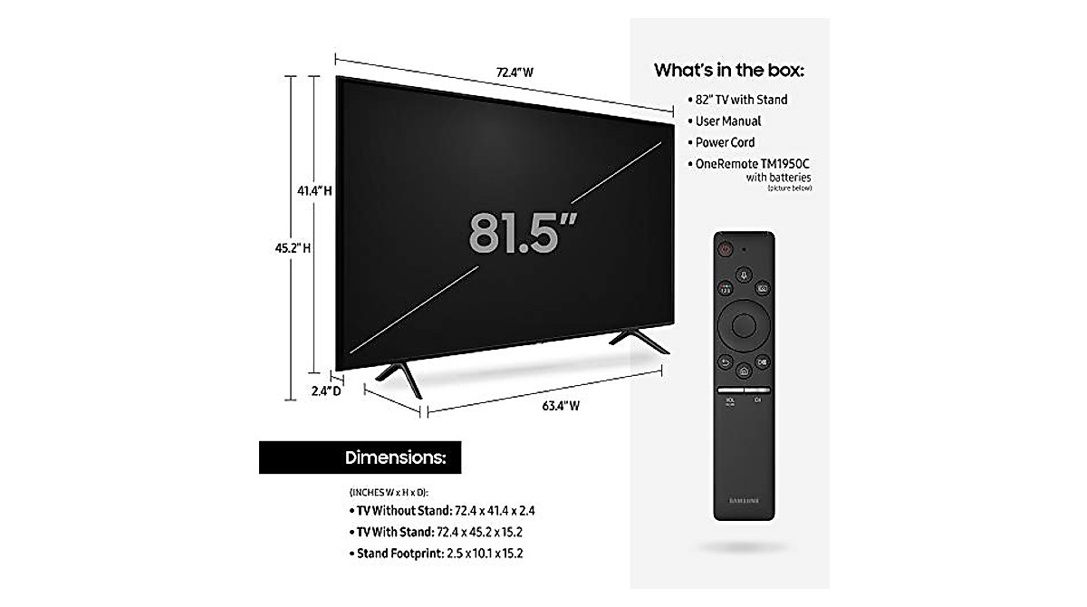 Samsung 82-Inch QLED 4K Smart TV | Quantum HDR & Alexa Ready