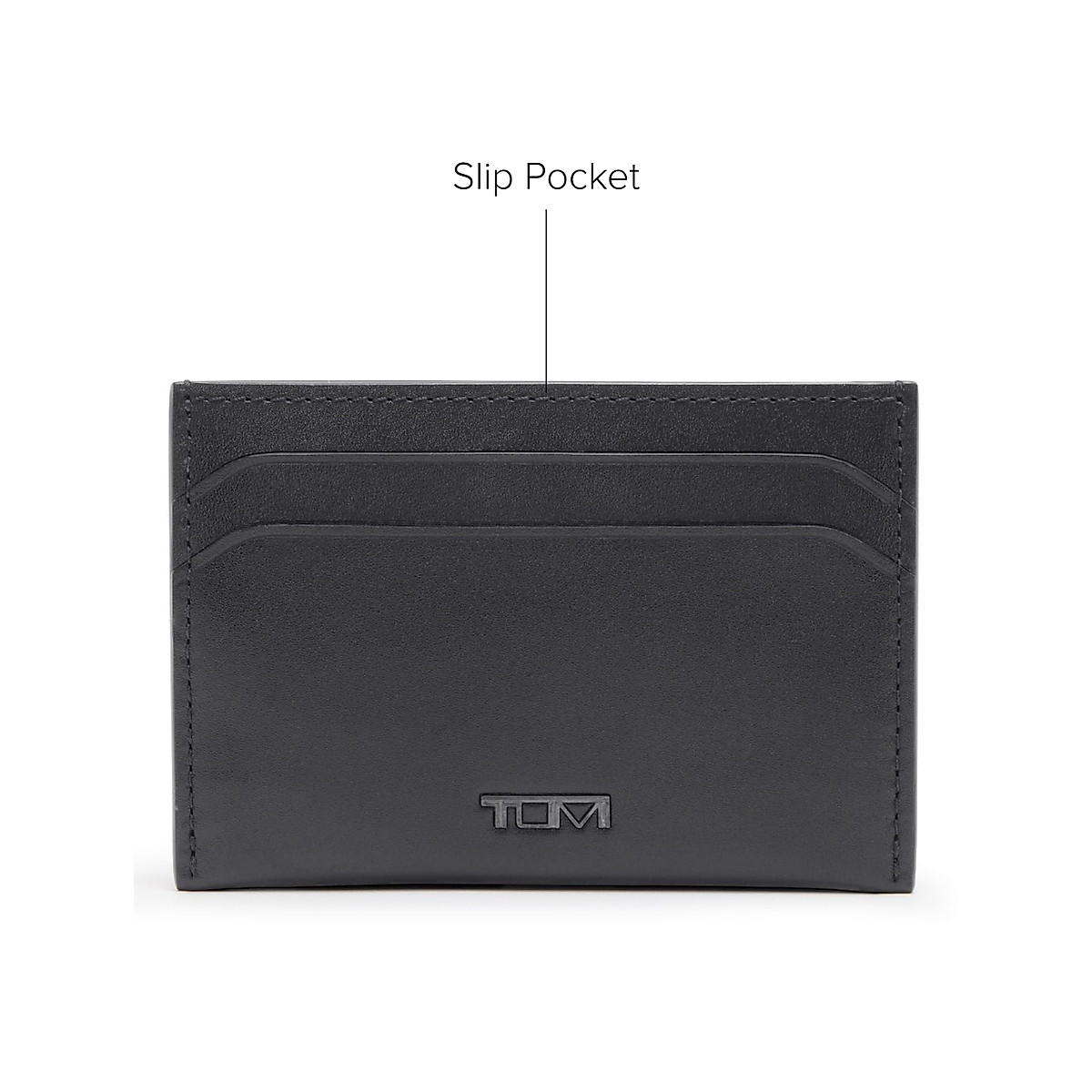 TUMI - Nassau Money Clip Card Case Wallet - Slim Card Holder Wallet for Men & Women - Nappa Leather Material - Black Smooth
