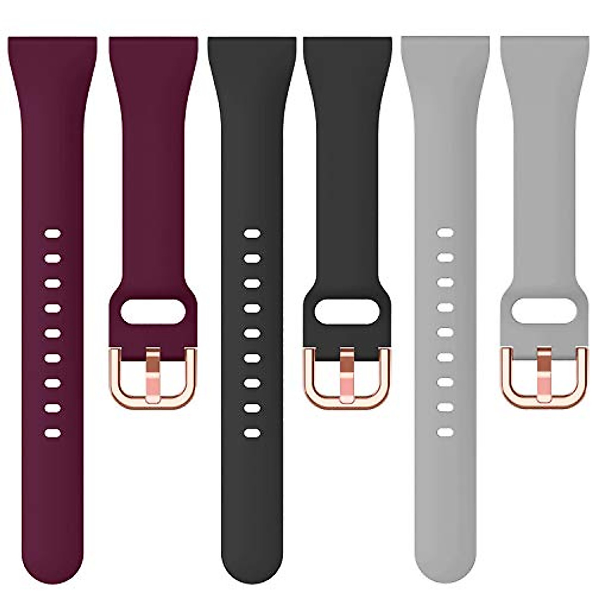 smaate Watch Band Compatible with P22 Donerton, Popglory, CanMixs, Kalinco 1.4inch, Motast Mugu Chalyh P36 P32, FirYawee P9 and compatible with AGPTEK LW31 Smartwatch, 3-pack, Slim Silicon replacement strap