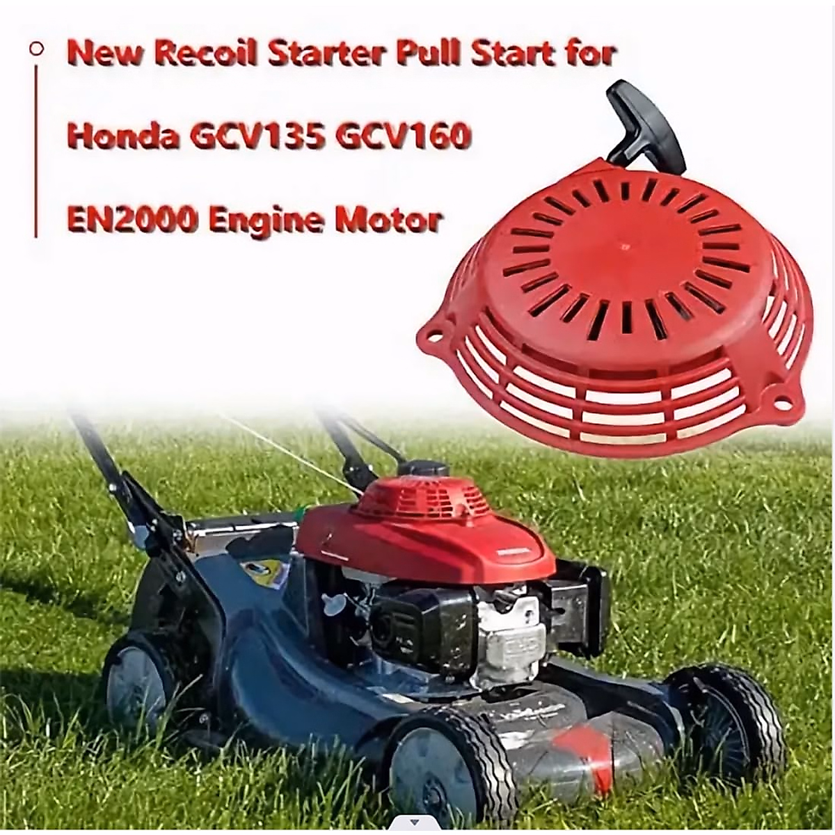 MEEIHUI GCV160 Pull Start Recoil Starter Fit for Honda GCV135 GCV160 EN2000 HRU19 GC135 GC160 Engine Lawn Mower Pressure Washer Parts Replace 28400-Zl8-023ZA Recoil Pull Starter