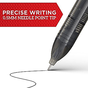 SHARPIE Rollerball Pen, Needle Point (0.5mm) Precision Pen, Blue Ink, 12 Count