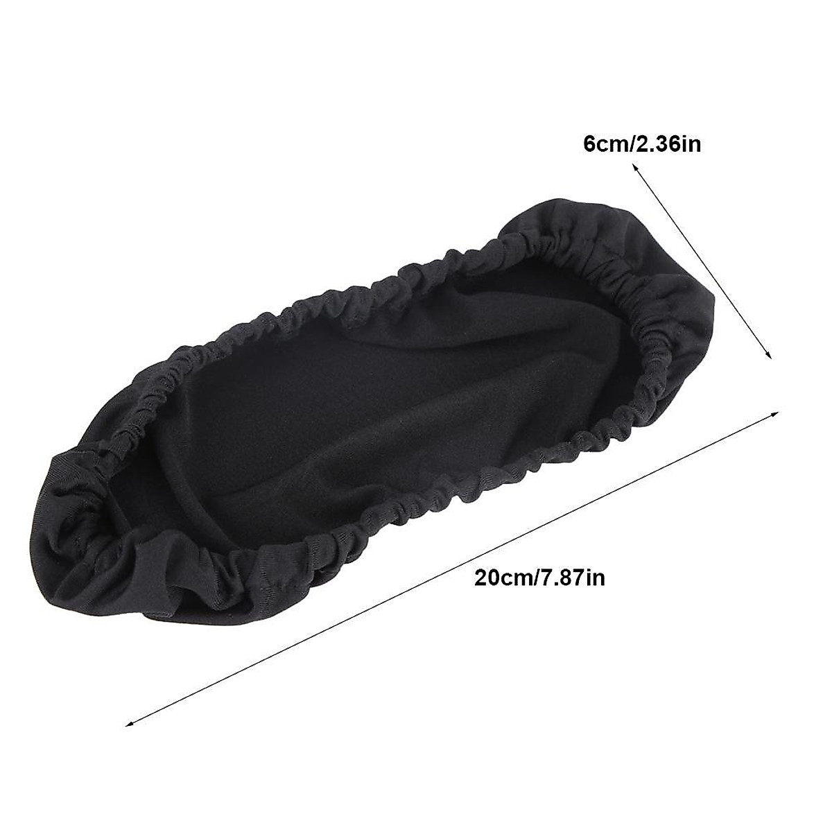 Fdit 1 Pair Knitted Elastic Fabric Chair Armrest Covers Office Wheelchair Arm Rest Pad Elbows Forearms Pressure Relief slipcover (Black)