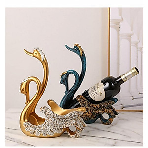 Wine Rack, Countertop Wine Bottle Holder, Freestanding Countertop Tabletop Wine Rack, Decorative Bottle Holder for Wine Storage, Display and Storage Accessories (Gold)