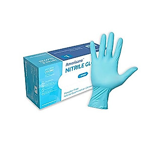 Amerisano 100% Nitrile Exam Gloves | Medical Grade, 510(k), Exceptional tactile sensitivity, Latex & Powder Free, 3 mil, Non-Sterile | Blue (Pack of 2000, X-Small)