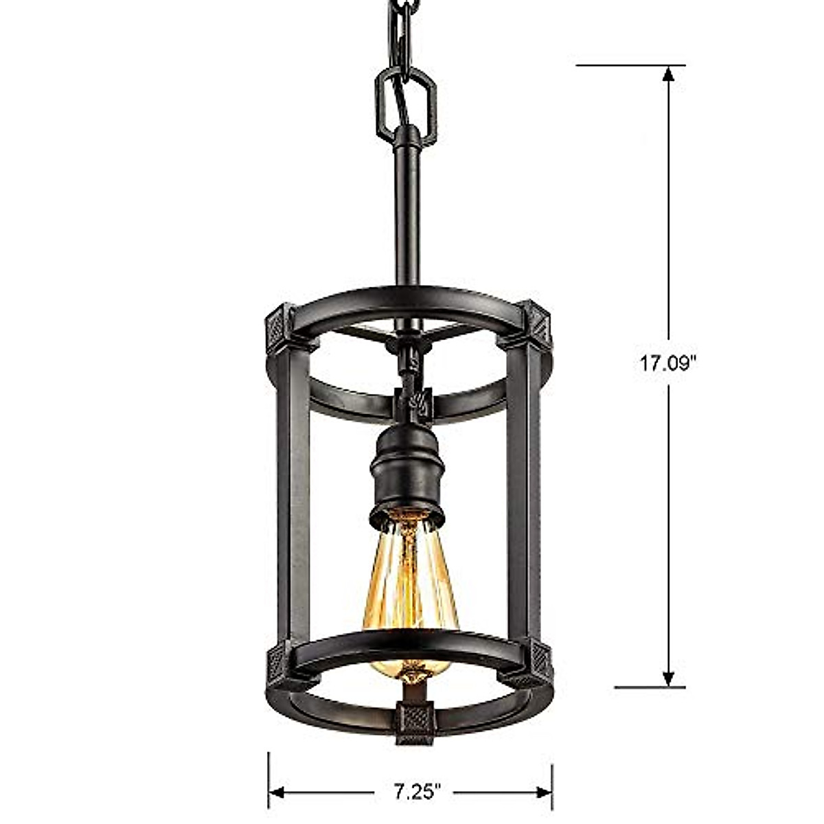 Home Decorators Collection HD-1260-I Romaro Row 1-Light Aged Bronze Pendant