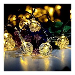 ZBM--ZBM Globe String Lights, Crystal Balls Waterproof Fairy Lights, Outdoor Starry Lights Solar Powered String Lights, Decorative Lighting for Home, Garden, Party, Festival Luces de hadas