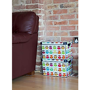 Curver Stockholm Owls Deco Storage Box Multi Colour, 22 Litre