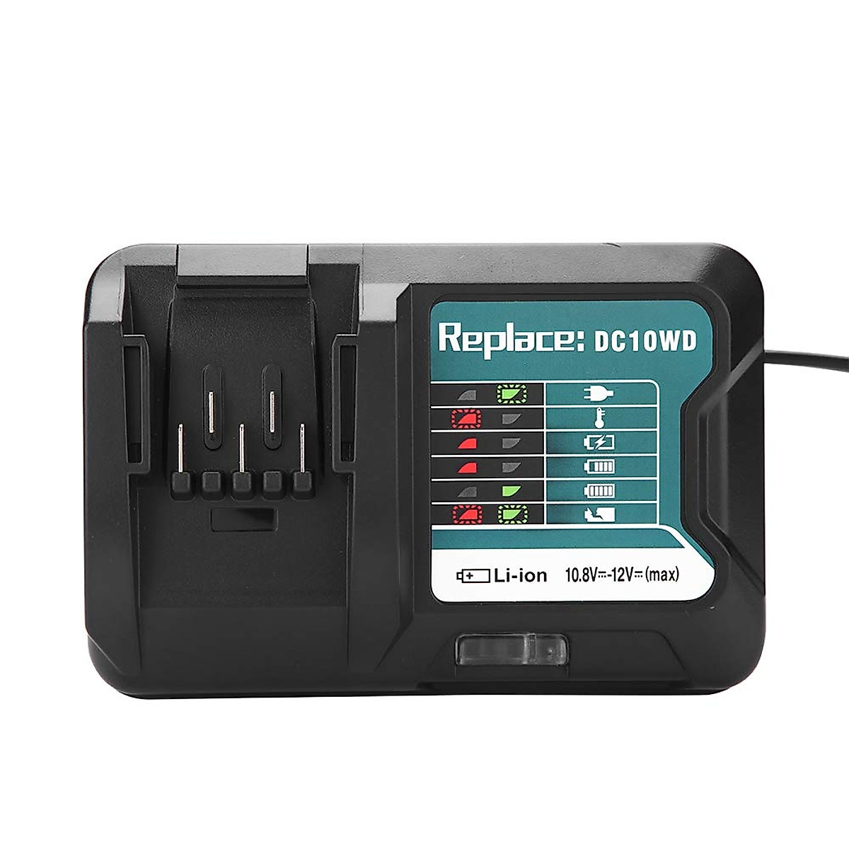 10.8V~12V Lithium Battery Charger for Makita, DC10WD DC10SB DC10WC BL1015 BL1016 BL1021B BL1041B Charger Replacement for Makita Black Decker Quick Charger(US Plug)