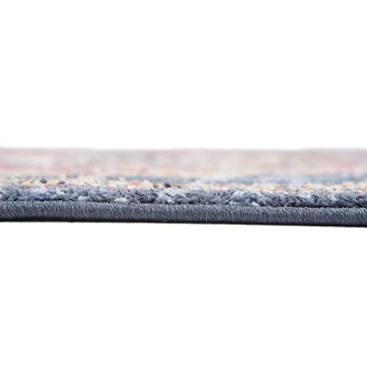 Unique Loom Utopia Collection Traditional Classic Vintage Inspired Area Rug with Warm Hues, 2 ft 7 in x 10 ft, Navy Blue/Burgundy