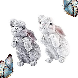 Cabilock Free Gray Kitchen Beckoning Towel Adhesive Bag Sundries Hanging Coat Rabbit Clothes Shape Shaped Wall Hangers Organizer Resin Hanger Figurine Door Bathroom Punch Hat Bunny Hooks