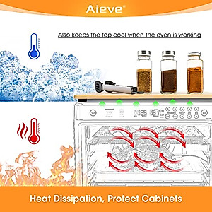 AIEVE Cutting Board Compatible with Ninja Foodie Air Fryer Oven, Air Fryer Accessories Bamboo Counter Protection Board Compatible with Ninja Foodi 10-in-1 DT201/DT251 Air Fry