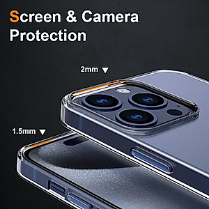 bokoo iPhone 15 Pro Case, Ultra [Slim Thin] Flexible Clear TPU Phone Case for iPhone 15 Pro Gel Rubber Soft Skin Silicone Protective Case, Anti-Yellowing, Drop Protection,Transparent