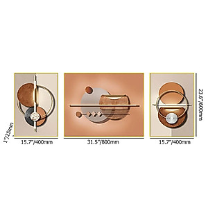 homary Abstract Wall Art Modern Canvas Wall Art Set of 3 Geometric Print Painting with Frame Wall Decor for Living Room