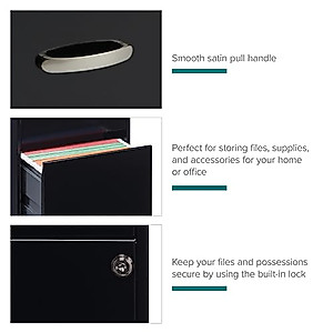 Lorell LLR18573 SOHO 18 3-Drawer Vertical File