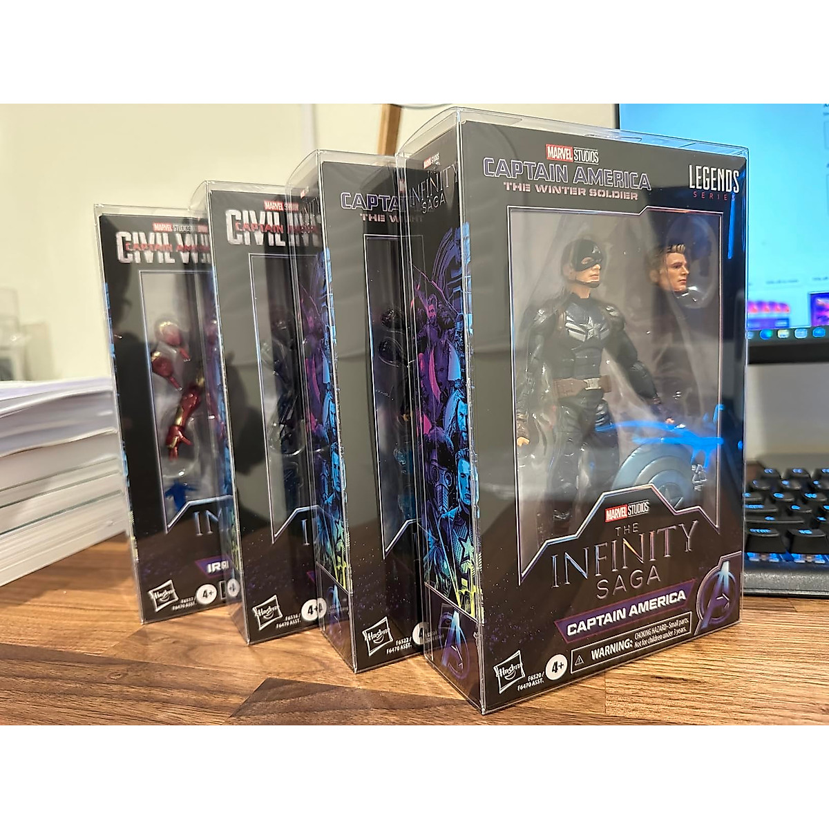 EVORETRO Action Figure Display Protective Case Box for GI Joe 6 inches Classified Series and Marvel Legends 6 inches Infinity Saga - 10-Pack - Stackable 0.40MM Thick, Clear PET Plastic Protector