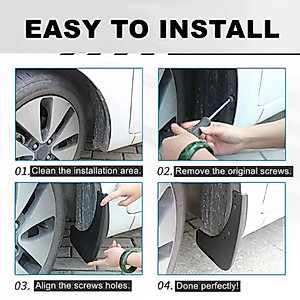 Tecoom Mud Flaps Splash Guards Compatible with Ford F150 2015-2020 F150 Accessories Front and Rear Mud Flaps 4psc Set (Without Wheel Lip Molding)