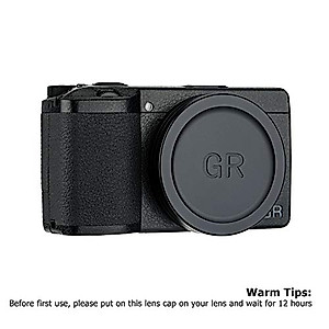 JJC Aluminum Lens Cap Cover Protector for Ricoh GR IIIx GRIIIx GR III GRIII GR II GRII with Soft EVA Interior -Black