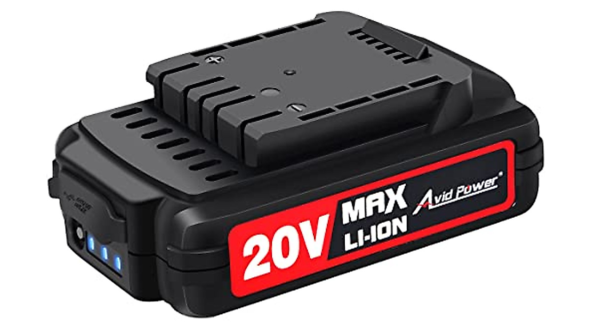 Avid Power 20V MAX Battery with USB & Real-Time Indicator