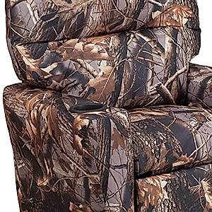 Flash Furniture Chandler Vinyl Kids Recliner with Cup Holder and Safety Recline, Contemporary Reclining Chair for Kids, Supports up to 90 lbs., Camouflage