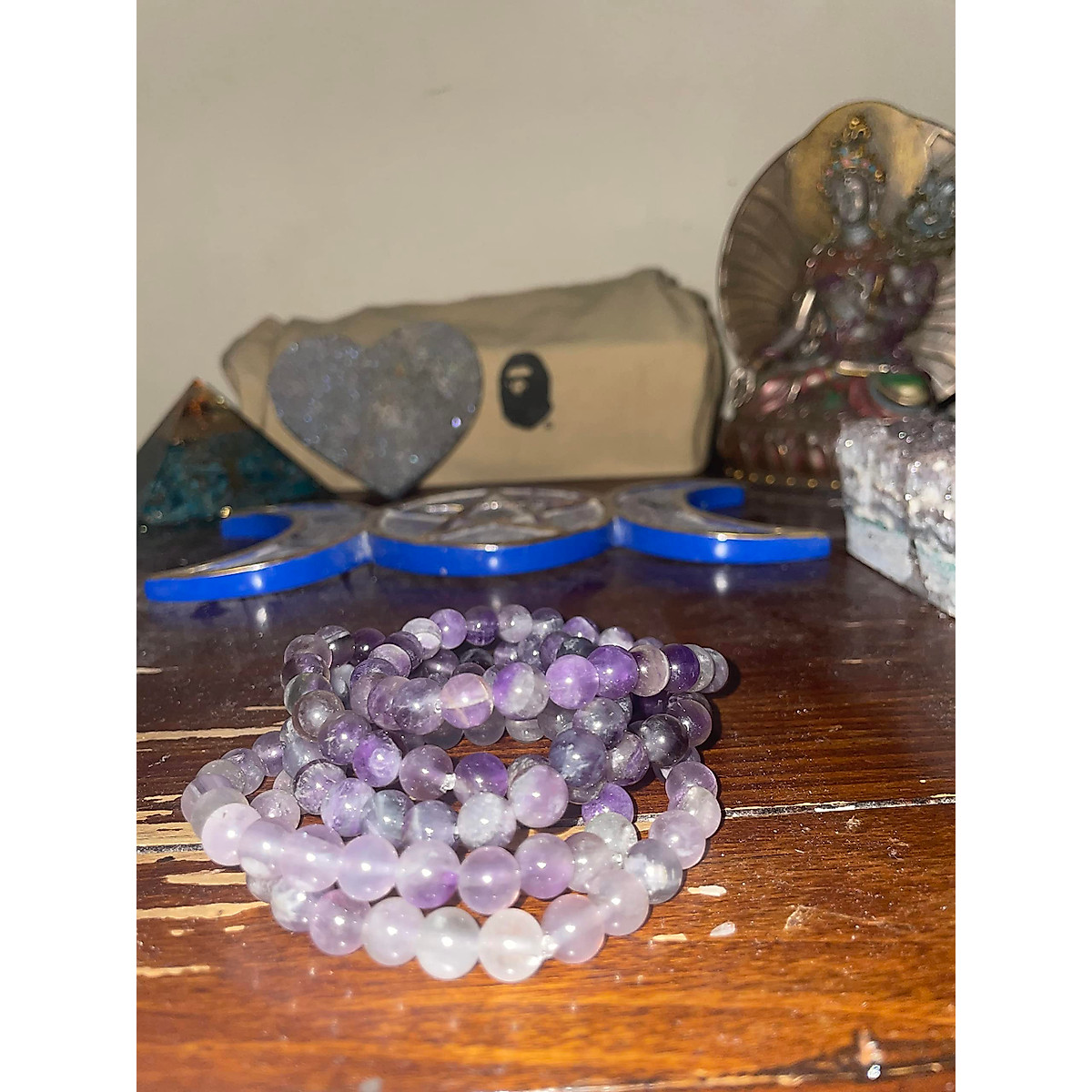 Amethyst 8mm Bracelet for Healing Crystal For Anxiety, Clarity, and Spiritual Development