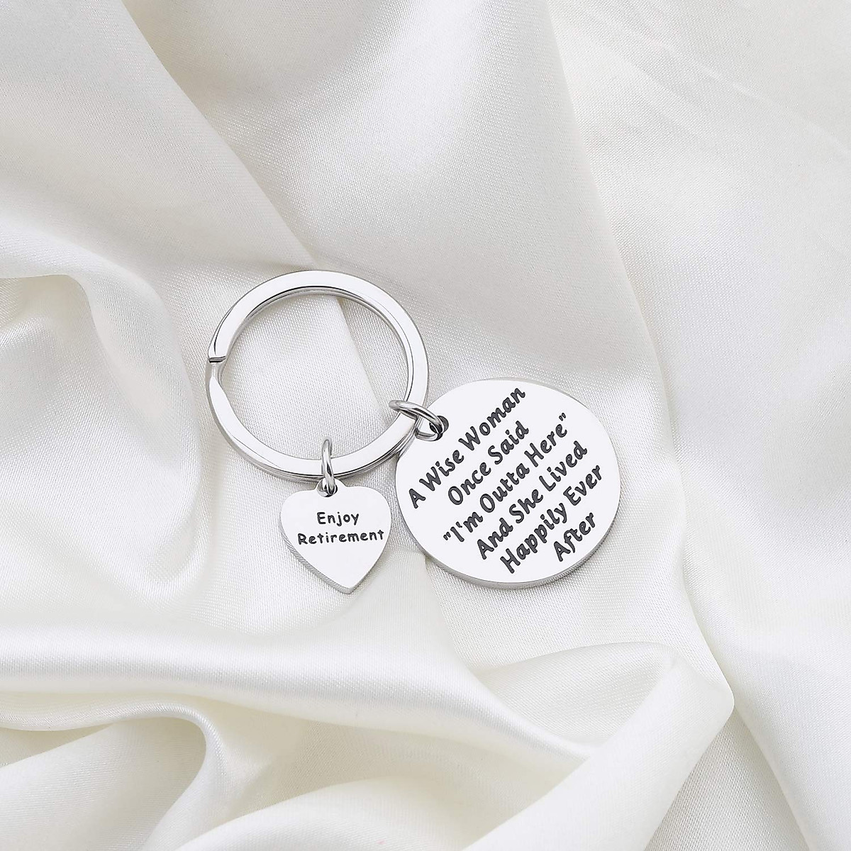 ENSIANTH Enjoy Retirement Keychain Funny Job Work Retiree Keychain Coworker Leaving Gifts Going Away Gifts (Enjoy Retirement Key)