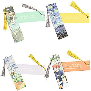 Tassel Bookmarks, Impressionist Art (7 x 2 in, 24 Pack)