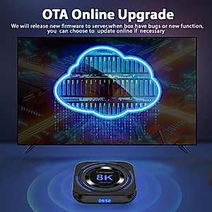 Android Tv Box 10.0 4GB RAM 64GB ROM with 2.4G 5G WiFi Tv Box Support 3D 4K 6K USB2.0 H.265 BT4.1 with Mini Keyboard