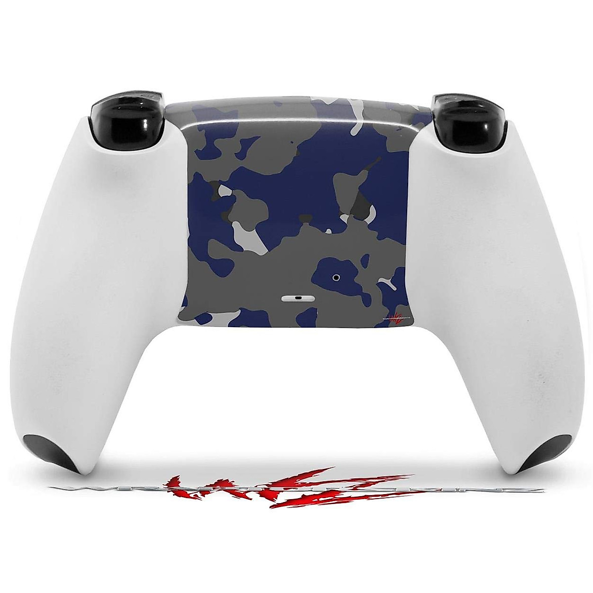 WraptorSkinz Skin Wrap compatible with Sony PS5 DualSense Controller WraptorCamo Old School Camouflage Camo Blue Navy (CONTROLLER NOT INCLUDED)