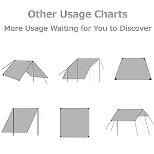 Azarxis Hammock Rain Fly Camping Tarp Canopy Tent Footprint Ground Sheet Picnic Mat, UV Protection and PU 2000mm Waterproof, Lightweight for Camping, Backpacking and Outdoor Adventure (Khaki, M)