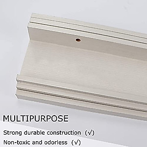 Calenzana Wall Mounted Floating Shelves, 3 Pack 47 inch and 3 Pack 36 inch Photo Picture Ledge Shelf for Living Room Bathroom Bedroom Kitchen Office, Creamy White