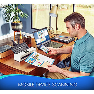 Brother Wireless Document Scanner, ADS-1700W, Fast Scan Speeds, Easy-to-Use, Ideal for Home, Home Office or On-the-Go Professionals (ADS1700W), white