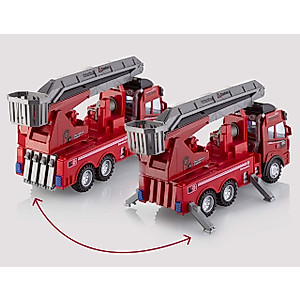 Advanced Play Fire Truck Toy Remote Control with Lights and Sounds Extending Rescue Ladder Fire Engine Toys for Boys and Girls Kids Toddlers Ages 3 and Up