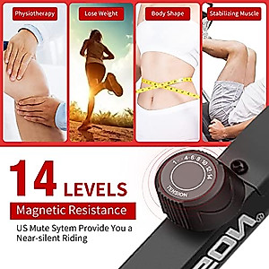 HARISON Exercise bike Stationary with 2 in 1 Table Holder, Magnetic Upright Bike Indoor Cycling Bike for Home 350 lbs Capacity (Wider Seat)