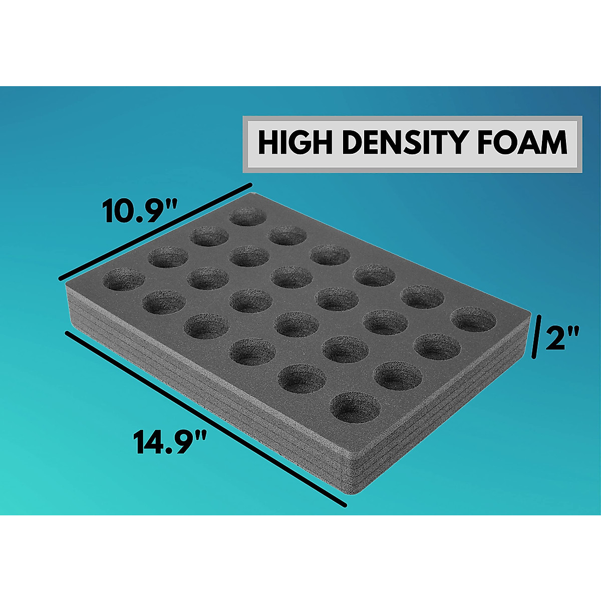 Polar Whale Coffee Espresso Capsule Drawer Organizer Tray Insert Compatible with Dolce Gusto for Kitchen Home Office Waterproof Washable Black Foam 24 Compartment 10.9 x 14.9 Inches