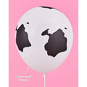 xo, Fetti Cow Print Latex Balloons - 25 pk, 12" | Bachelorette Party Decorations, Last Rodeo, Bridal Shower, Birthday Party, Baby Shower