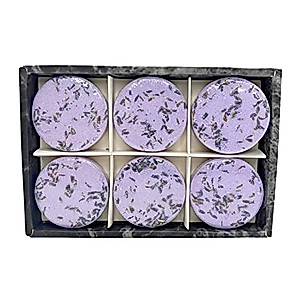 DreamyVibes Aromatherapy Shower Steamers - Pack of 6 Bath Bombs for Women - Lavender Essential Oils Scented Relaxing Shower Tablets Gift for Women and Men