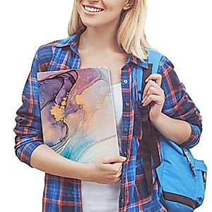 ZAXMEY 3 Ring Binder 1 Inch Ring, Fashion Design Binder for School, Home, Students, Women, Cute Custom Pattern with Hold Letter Size Interior Pockets,Gorgeous Marble