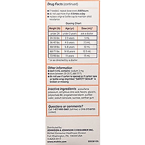 MOTRIN Children's Oral Suspension Dye-Free Berry, 4 oz