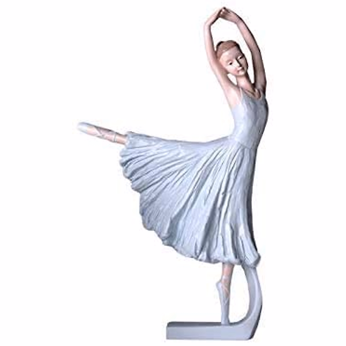 PINK FOREST Ballerina Girl Figurines Ballet Dancer Statue Art Sculpture Figure Resin Home Decoration Desk Ornament, Statuette for Your Desk/Bookshelf/Dinning Table (Blue)