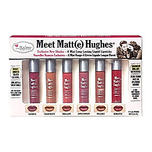 theBalm Meet Matt(e) Hughes 6 Mini Long-Lasting Liquid Lipsticks, Volume 2,0.04 Fl Oz (Pack of 6)