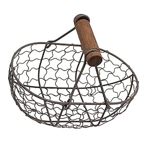 Countertop Egg Holder Wire Storage Basket Iron Food Storage Organizer Wire Grid Bin Egg Holder Pet Book Container for Kitchen Pantry Closet Bathroom Craft Room Wire Mesh Basket