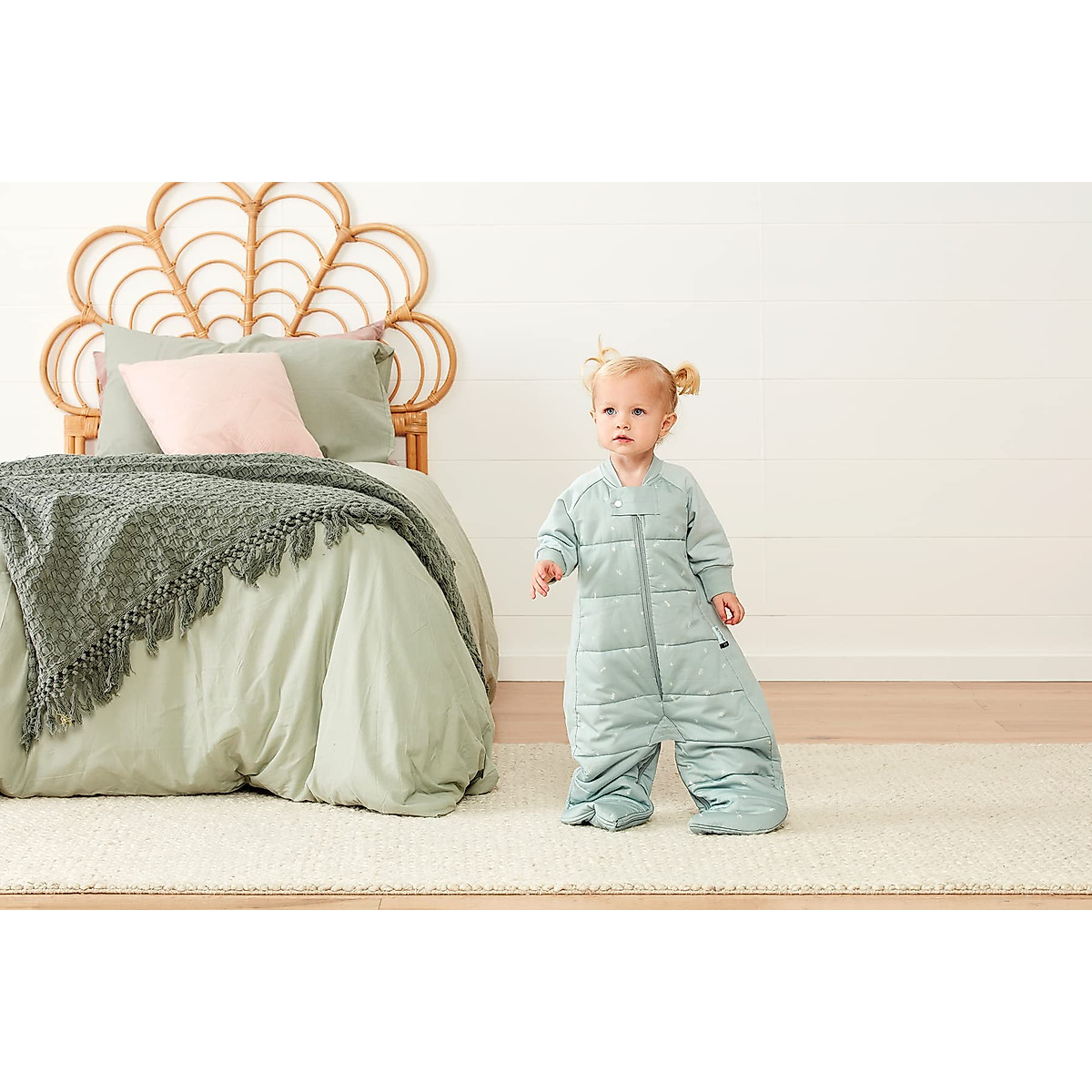 ergoPouch 2.5 TOG Baby Sleep Sack – 100% Organic Cotton Baby Sleep Suit Bag for Cozy Baby’s Night – Temperature Control Baby Blanket (Sage, 3-12 Months)