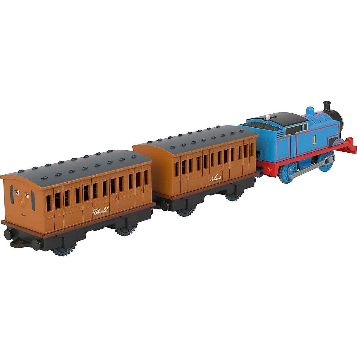 Thomas & Friends Thomas Annie & Clarabel, battery-powered motorized toy train for preschool kids 3 years and up [Amazon Exclusive]