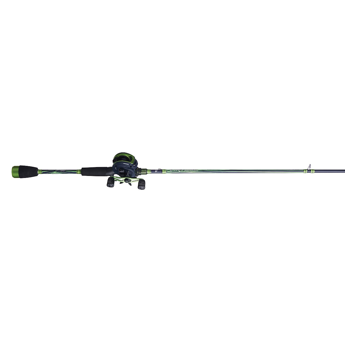 Abu Garcia Virtual Low Profile Baitcast Reel and Fishing Rod Combo, Green, 7' - Medium Heavy - 1pc - Left Handed